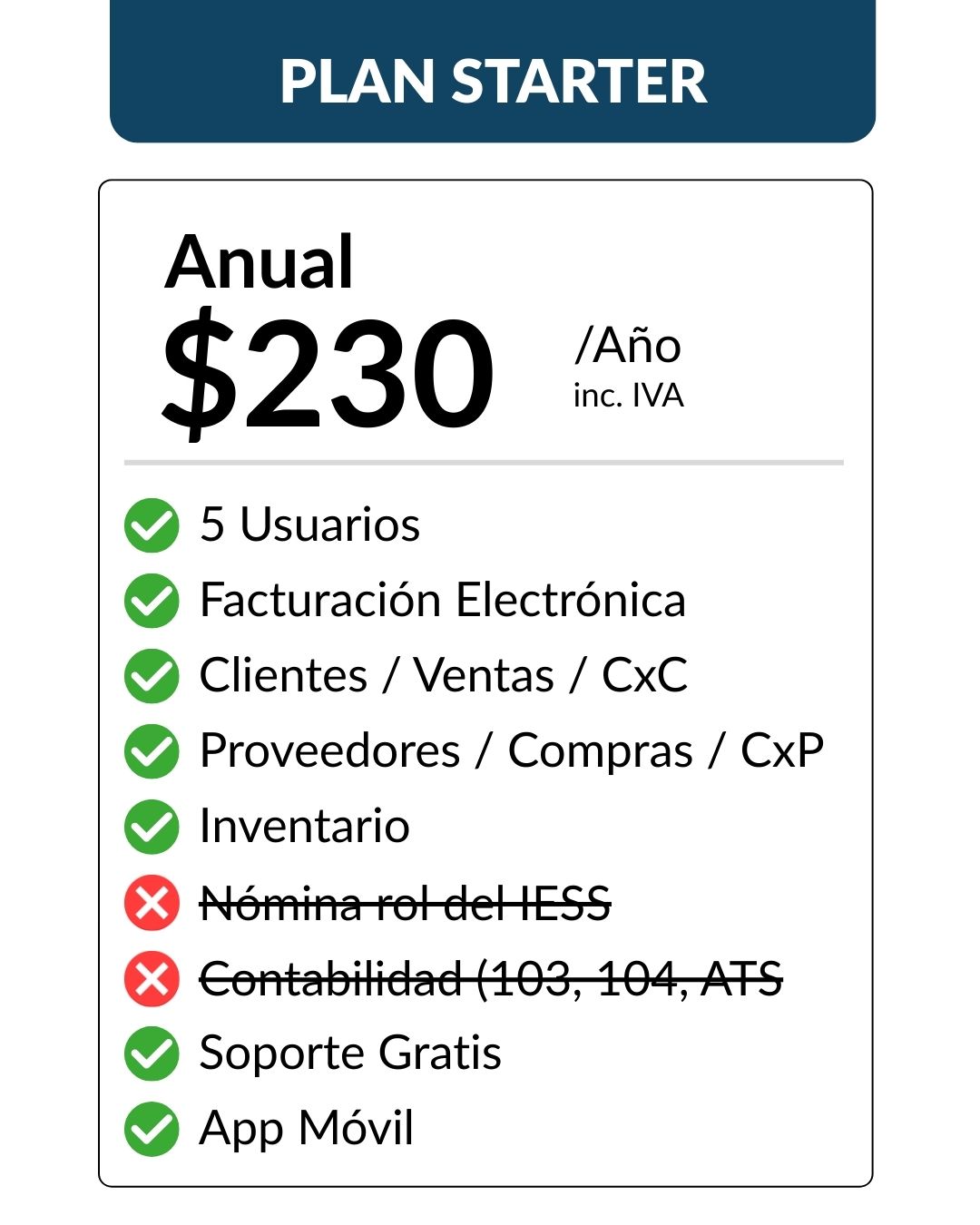 Plan Starter - ContifyPlus